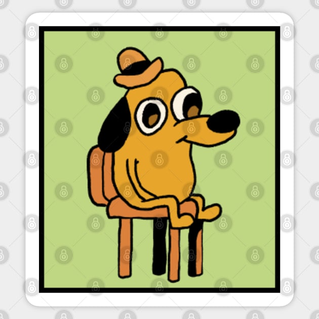 This Is Fine Meme This Is Fine Meme Sticker Teepublic